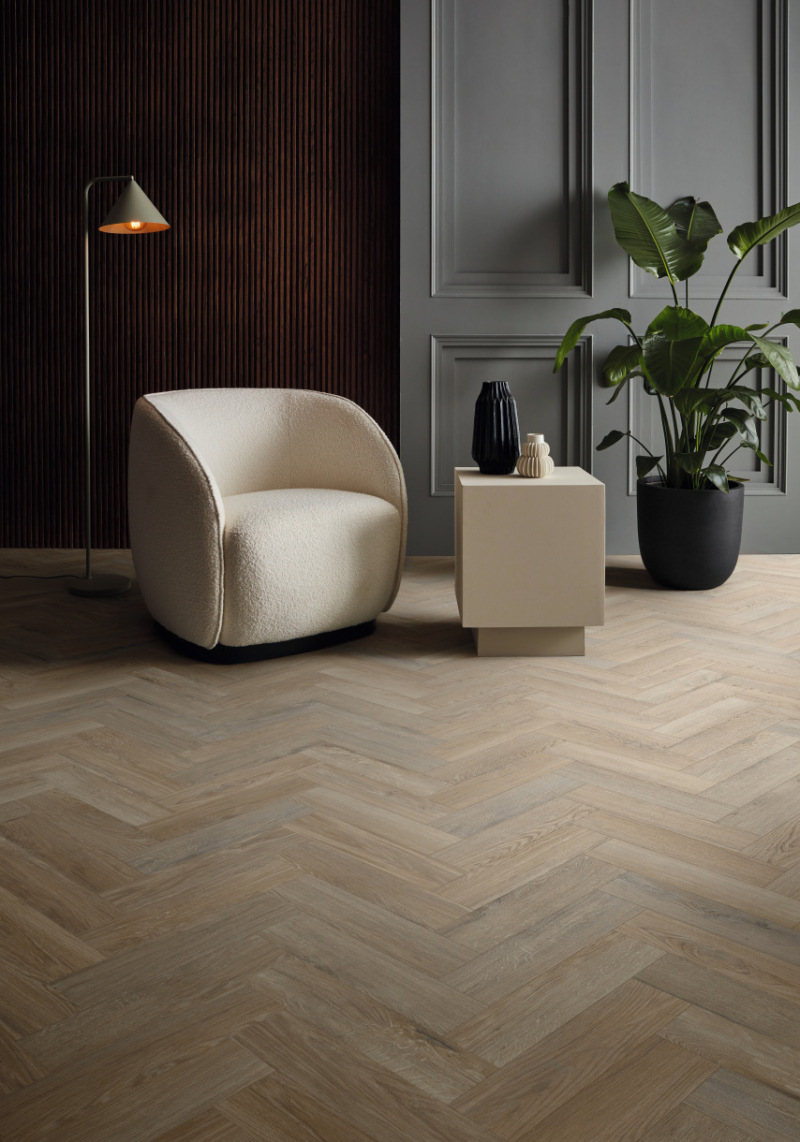 Karndean Designflooring offers classic oak herringbone designs with a ...