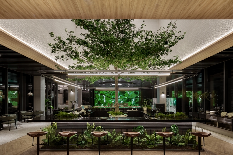 Karv One Design has created a nature themed multi-media restaurant with ...